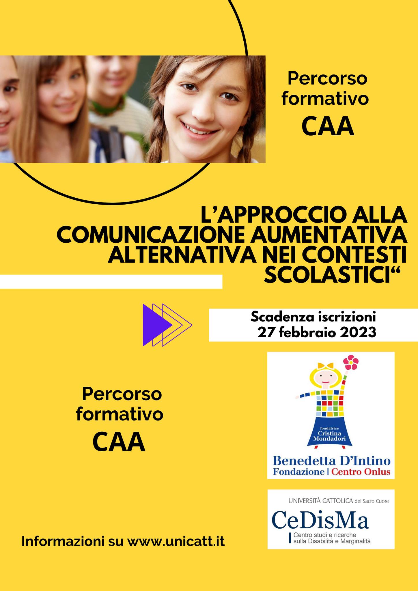 CORSO PER INSEGNANTI IN CAA - Centro Benedetta d'Intino – ETS